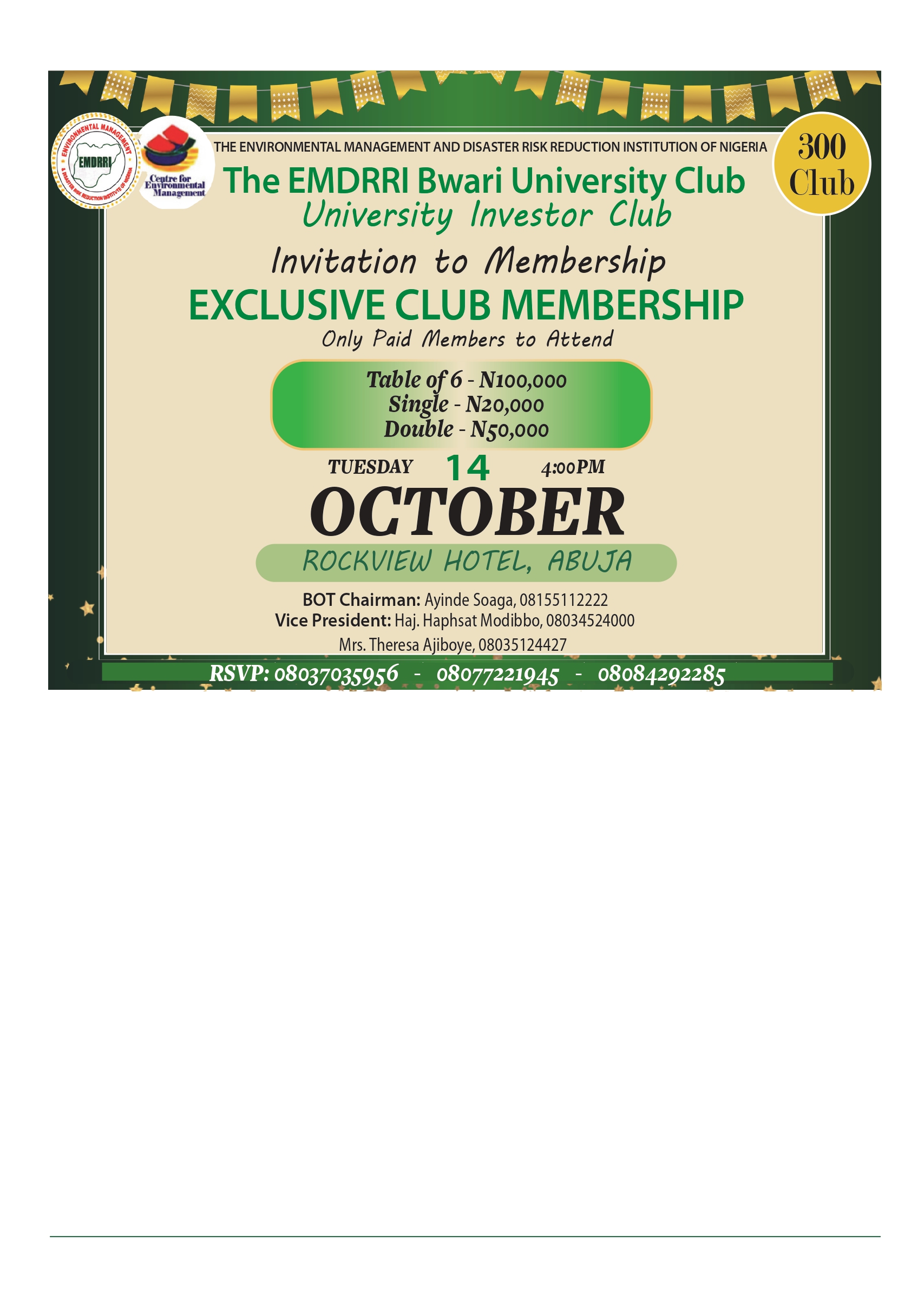 Invitation to Club Membership - Naturenews.africa